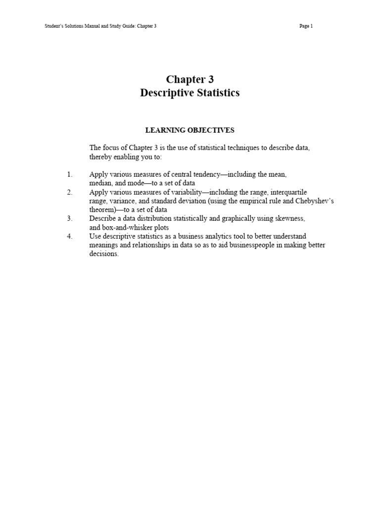 ch03 Ken Black Student Solutions | PDF