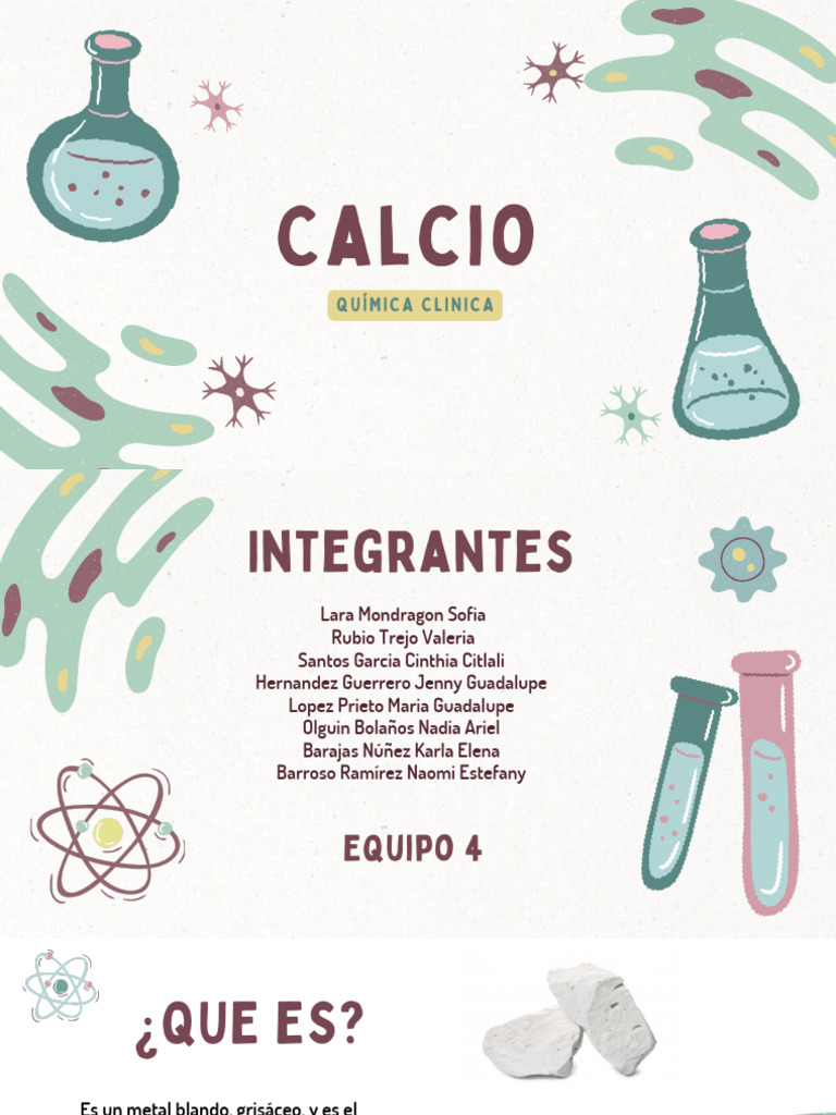 Presentación del calcio | PDF | Calcio | Medicina CLINICA