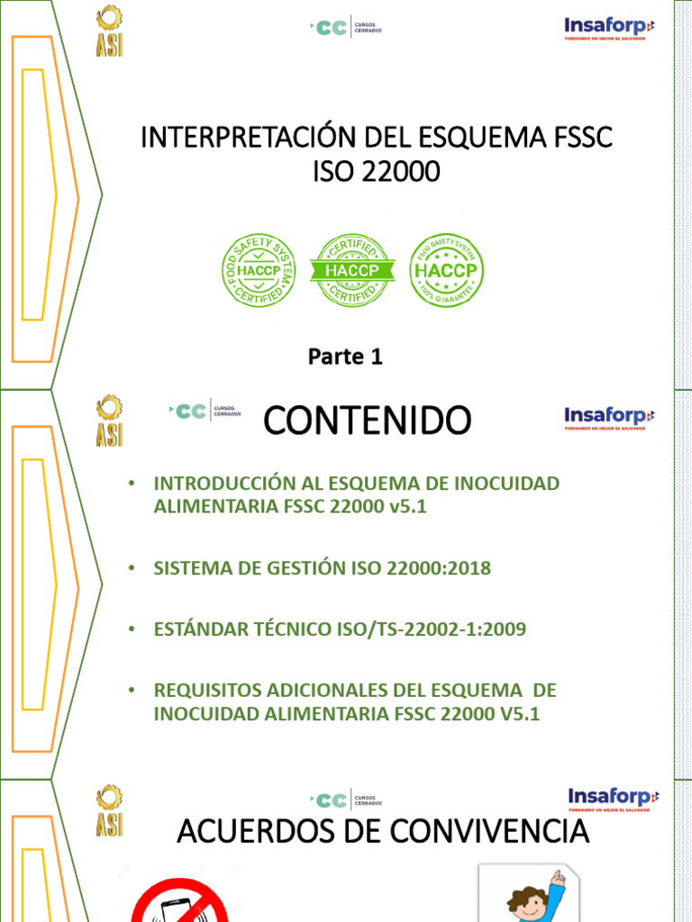 Interpretación Del Esquema FSSC 22000 V 5.1-P1 | PDF