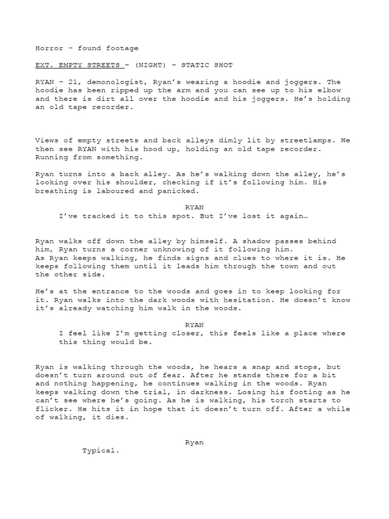 Horror Script | PDF