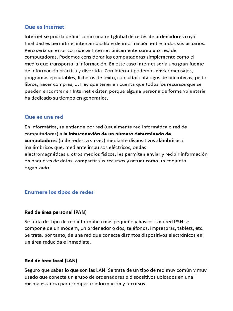 Que Es Internet | PDF | Red de computadoras | Protocolos de internet
