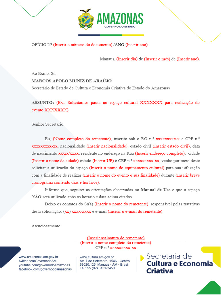 Manual de Uso - Modelo de Ofício - 2023 | PDF