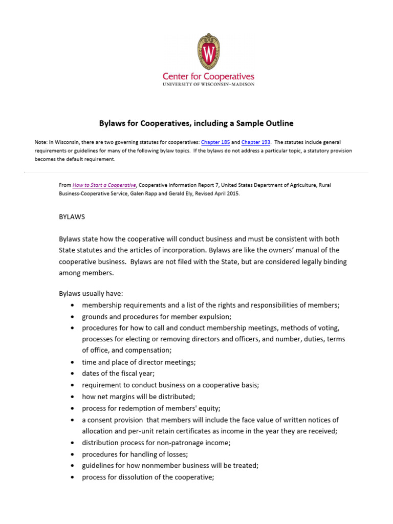 Sample Bylaws | PDF | By Law | Quorum