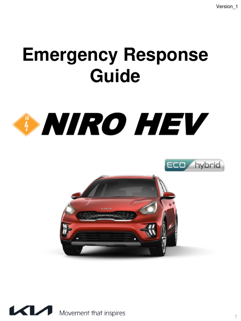 Emergency Response Guide: Niro Hev | PDF | Airbag | Hybrid Vehicle