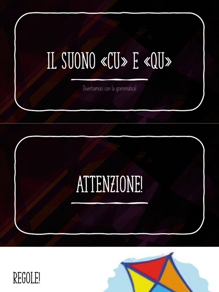 Il Suono «Qu»,«Cu»,«Cqu»,«Qqu» | PDF