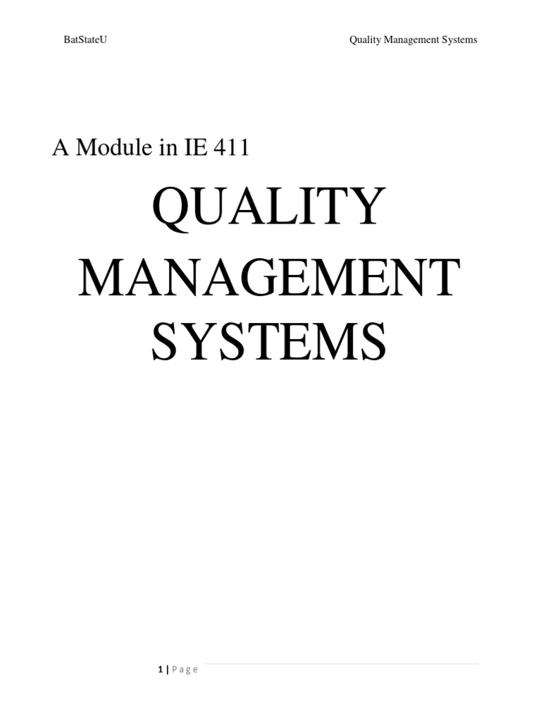 QUALITY Management System | PDF | Iso 9000 | Quality Management