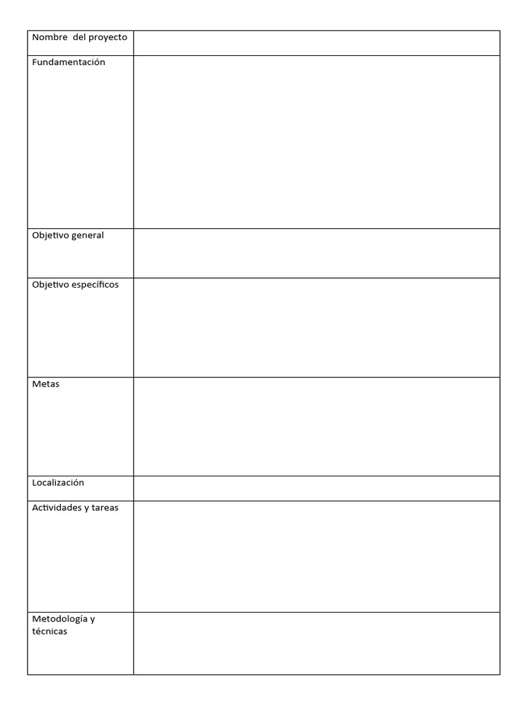 Plantilla de Proyecto Social Word | PDF
