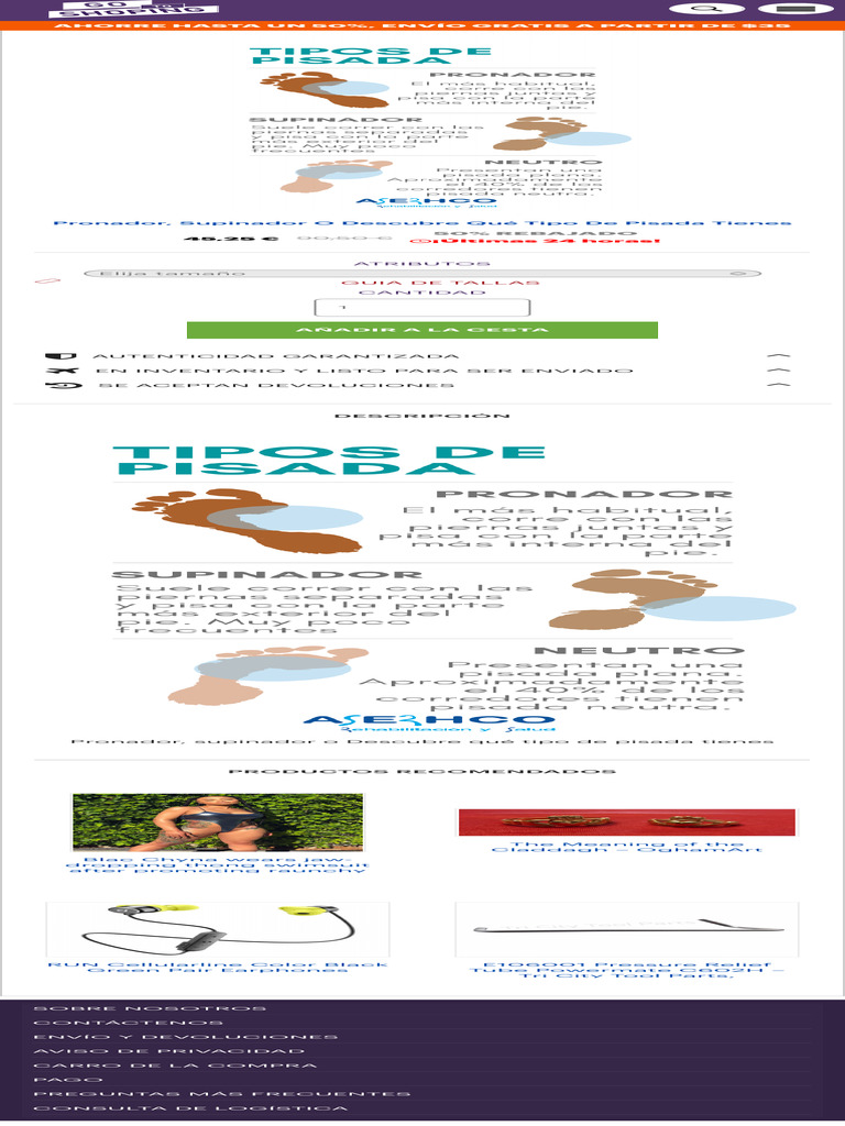 Pronador, Supinador o Descubre Qué Tipo de Pisada | PDF