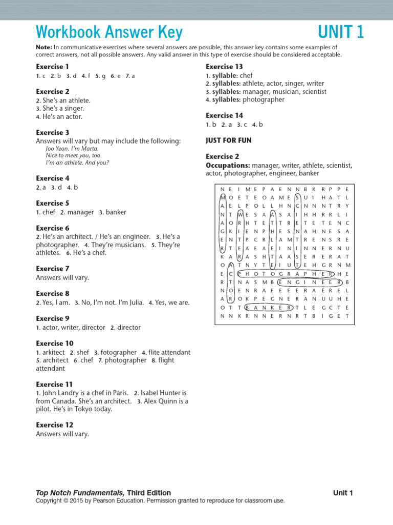Unit 1 Workbook Answer Key Unit 1 | PDF | Freedom Of Expression Law | Intellectual Works