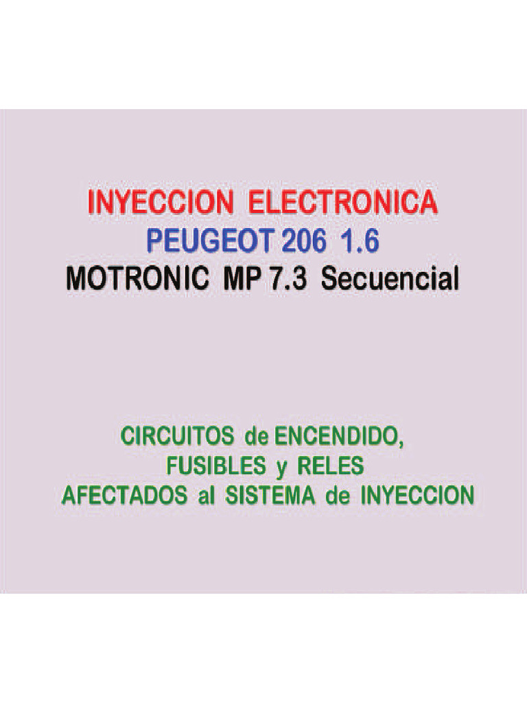 Peugeot 206 1,6 MP7.3 Secuencial | PDF