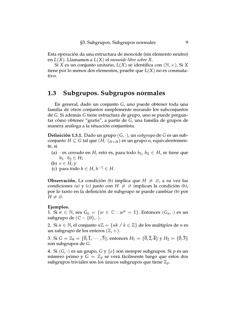 Grupos Normales - Teoremas de Isomorfismo | PDF | Grupo (Matemáticas) | Álgebra abstracta