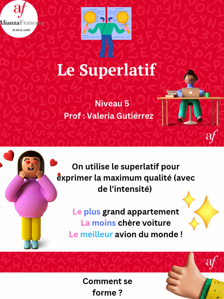 Utilisation du Superlatif en FLE | PDF