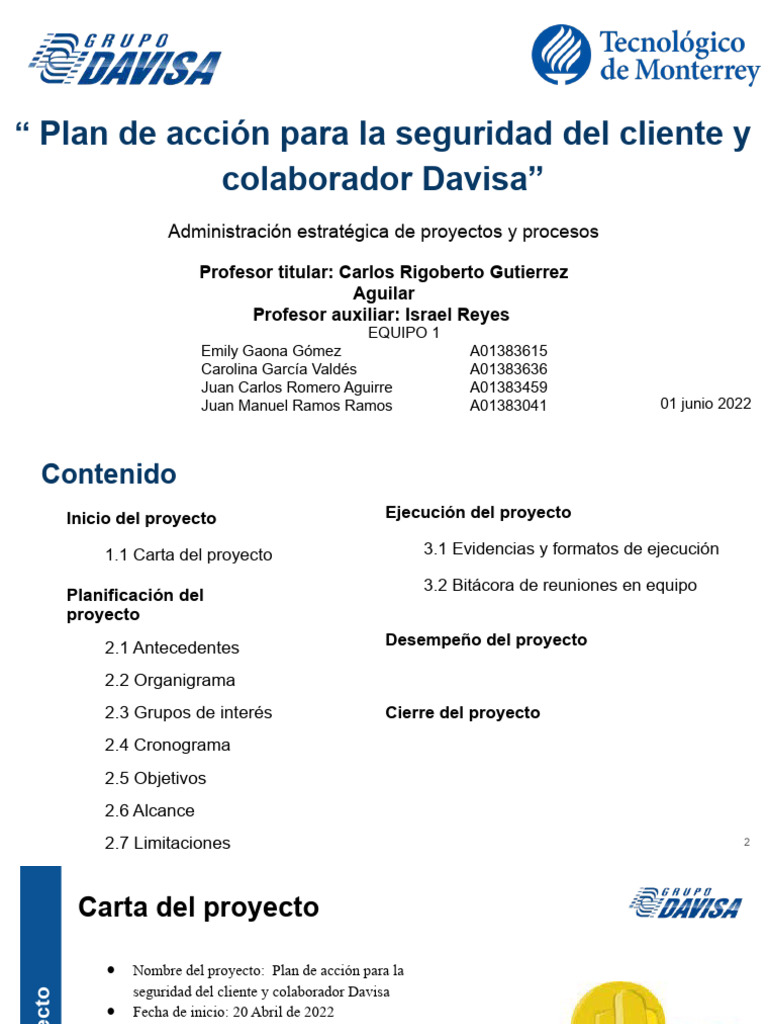 Equipo1 ProyectoFinal | PDF | Planificación