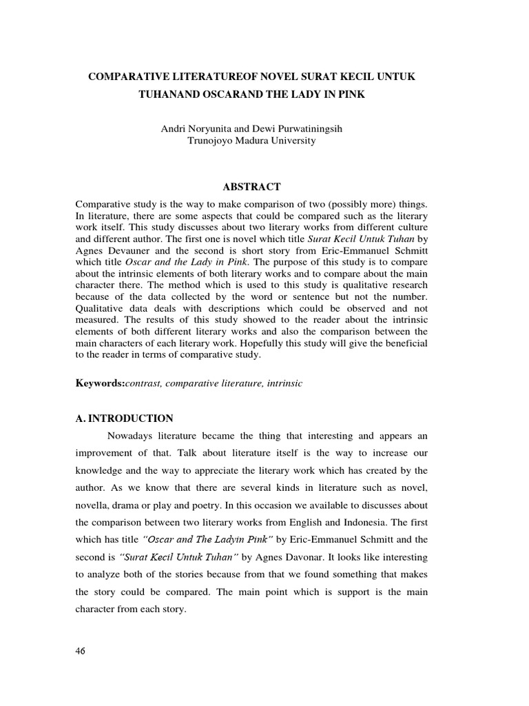 Comparative Literature Analysis | PDF