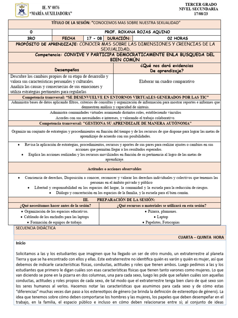 Dpcc3 - Sem8 - Sesion 03 | PDF | Hombre | Rol de género