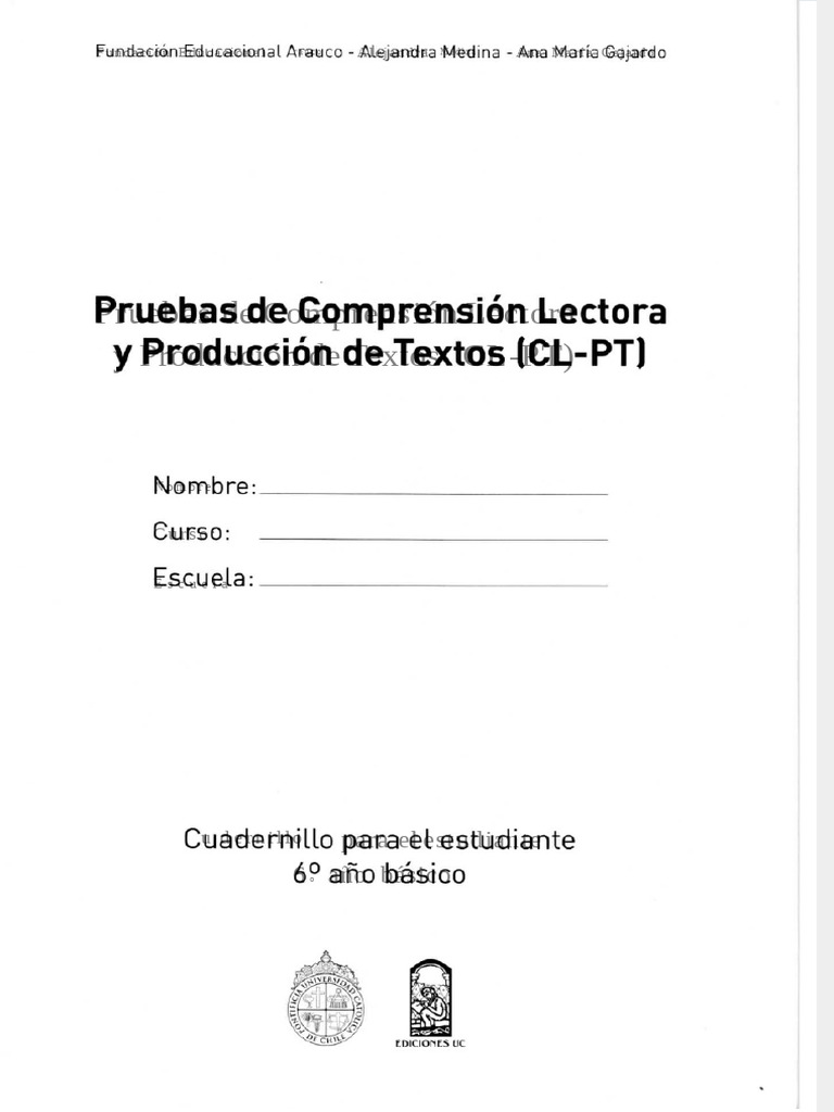 Vdocuments - MX - Cuadernillo CLPT 6 Basico | PDF