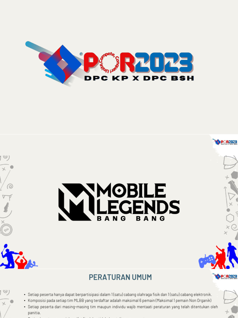 Peraturan Turnamen MLBB 2023 | PDF