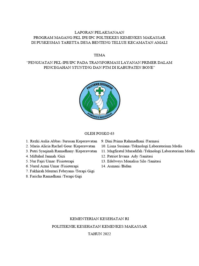 Format Laporan Magang IPL IPC-1 | PDF