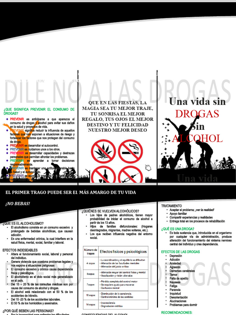 Triptico de Las Drogas 4 | PDF | Alcoholismo | La dependencia de sustancias