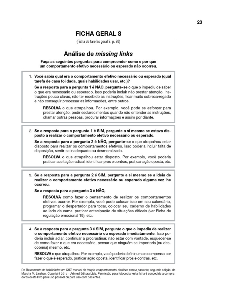 Análise de Missing Links | PDF | Comportamento | Pensamento