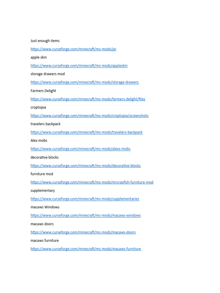 Mods Minecraft | PDF