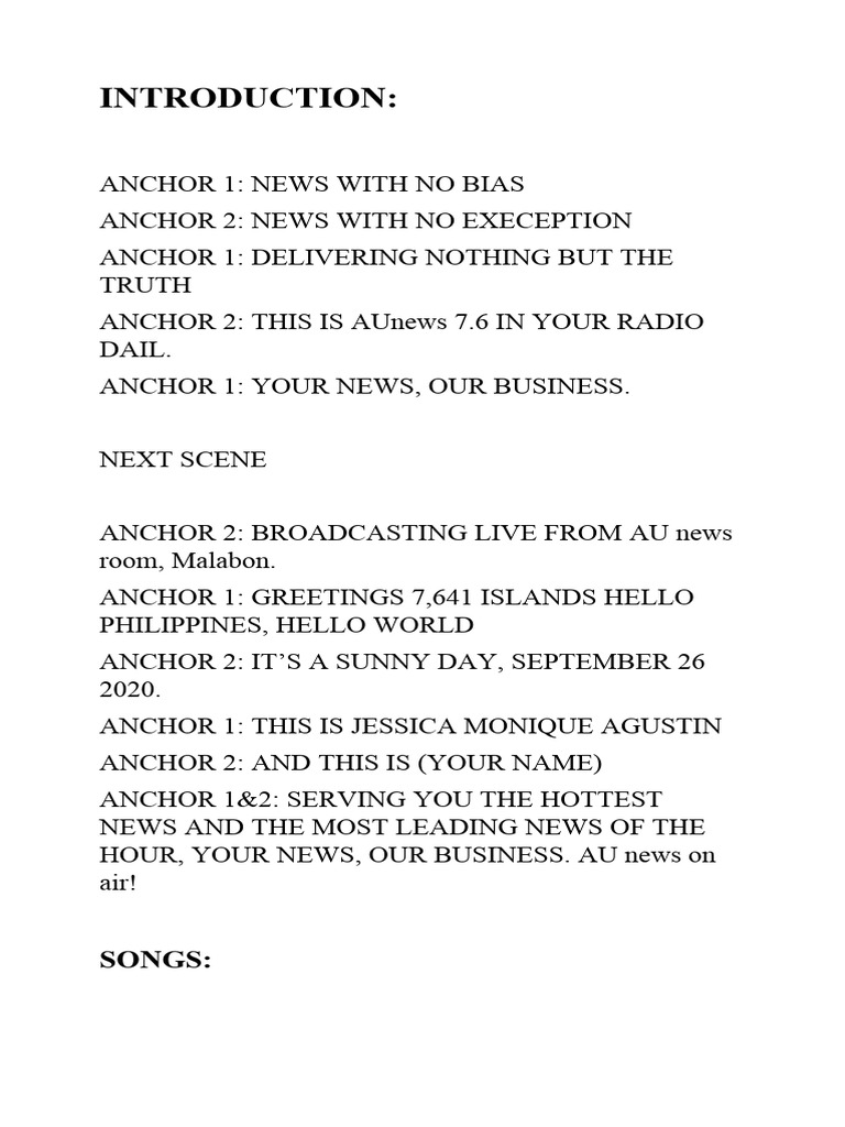 Radio Broadcast Script | PDF | Distance Education | Schools