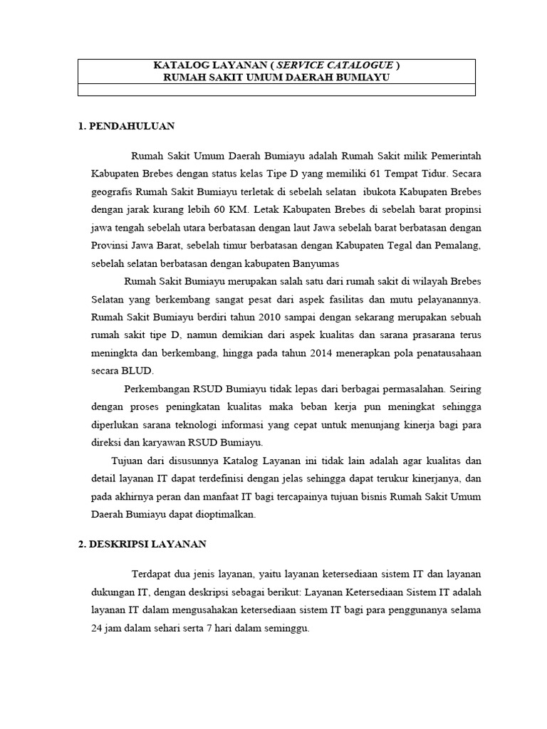 Katalog Layanan | PDF