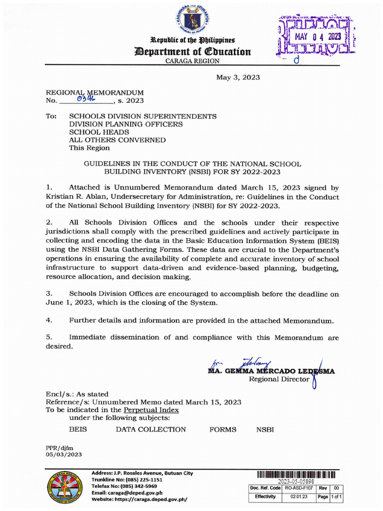 Nsbi Guidelines 2023 | PDF