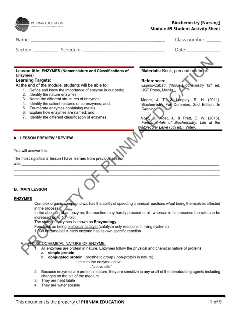 Bio 024 - Session 9 Sas Nursing (New Format) - Watermark | PDF