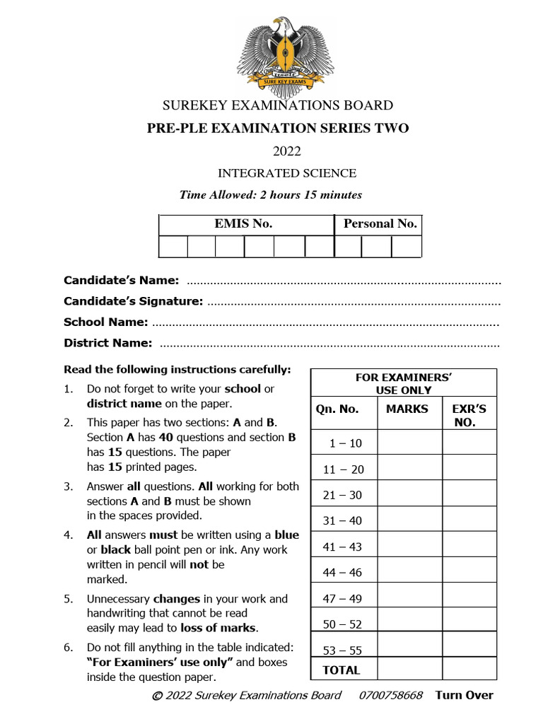 2022 - Pre-Ple Series 22 Sci | PDF | Games & Activities