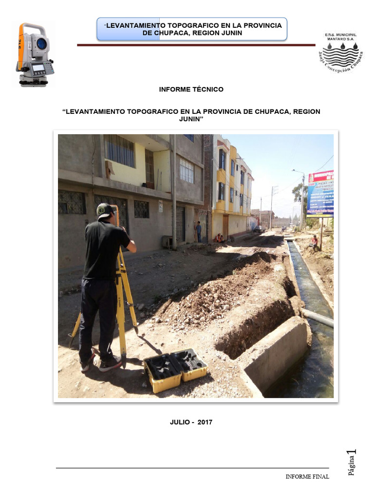 INFORME TOPOGRAFICO Topo 1 | PDF