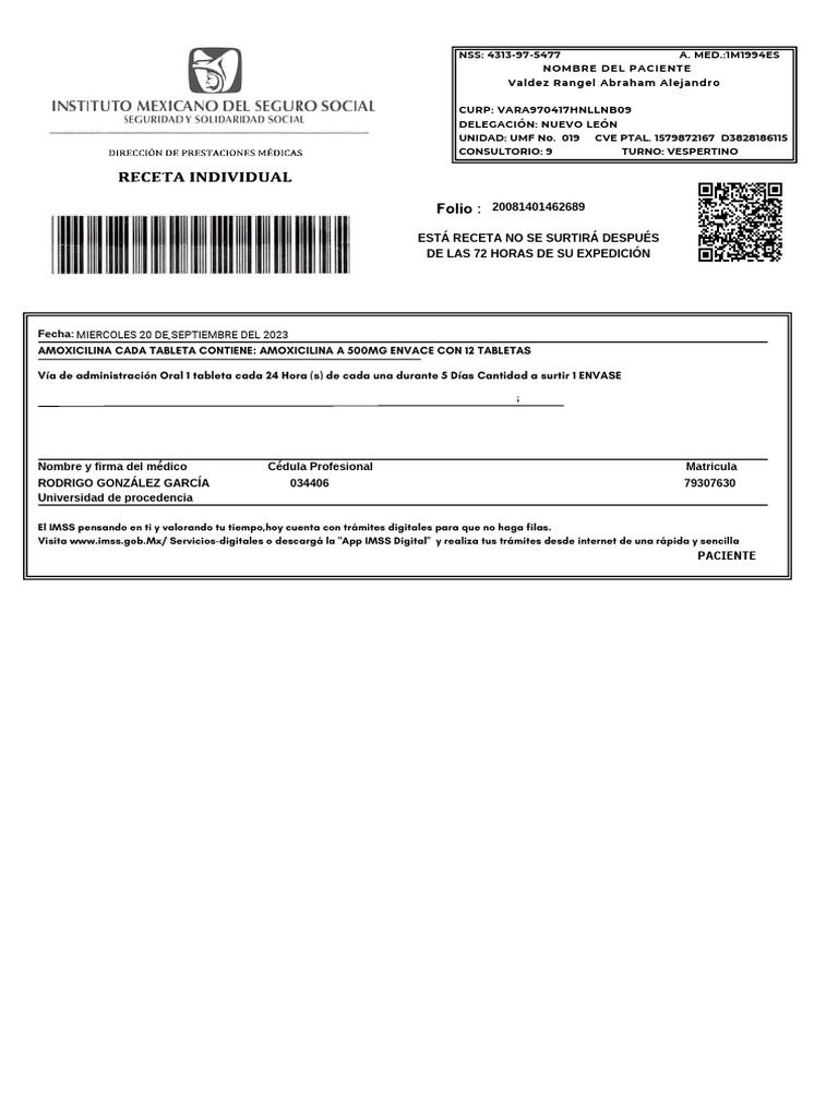 Vdocuments - MX Receta-Del-Imss-Editable 20230918 012452 0000 Edited | PDF