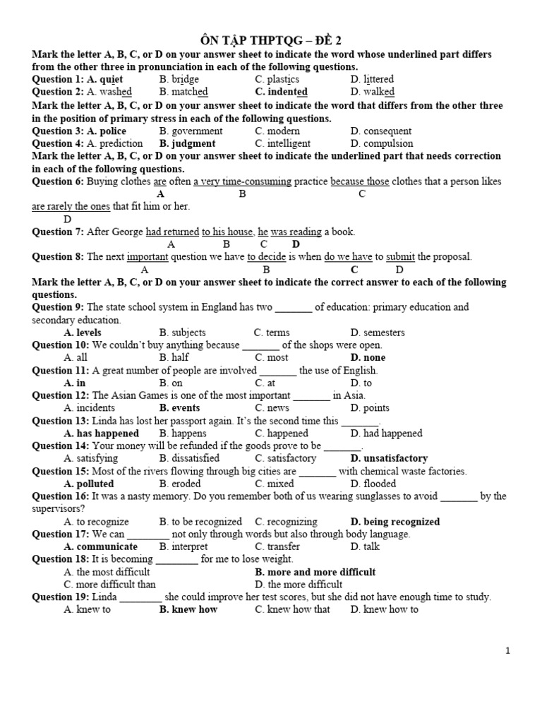 QG - THPT Einstein 2 | PDF