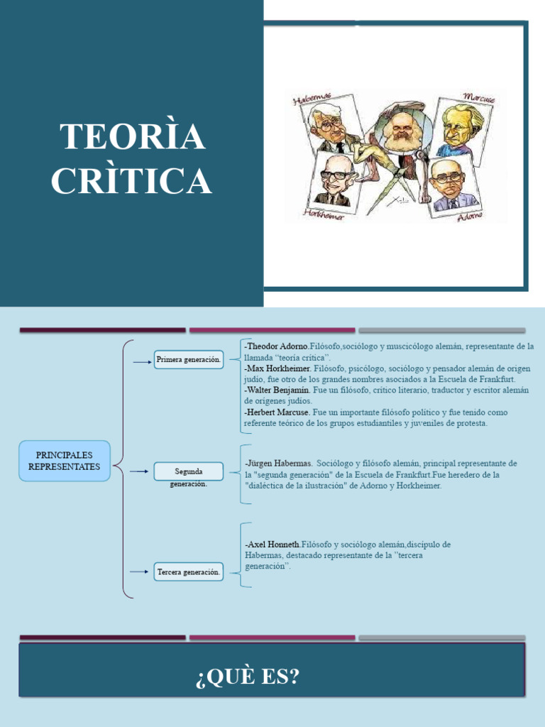 Teoría Crítica | PDF | La teoría crítica | Escuela de Frankfurt