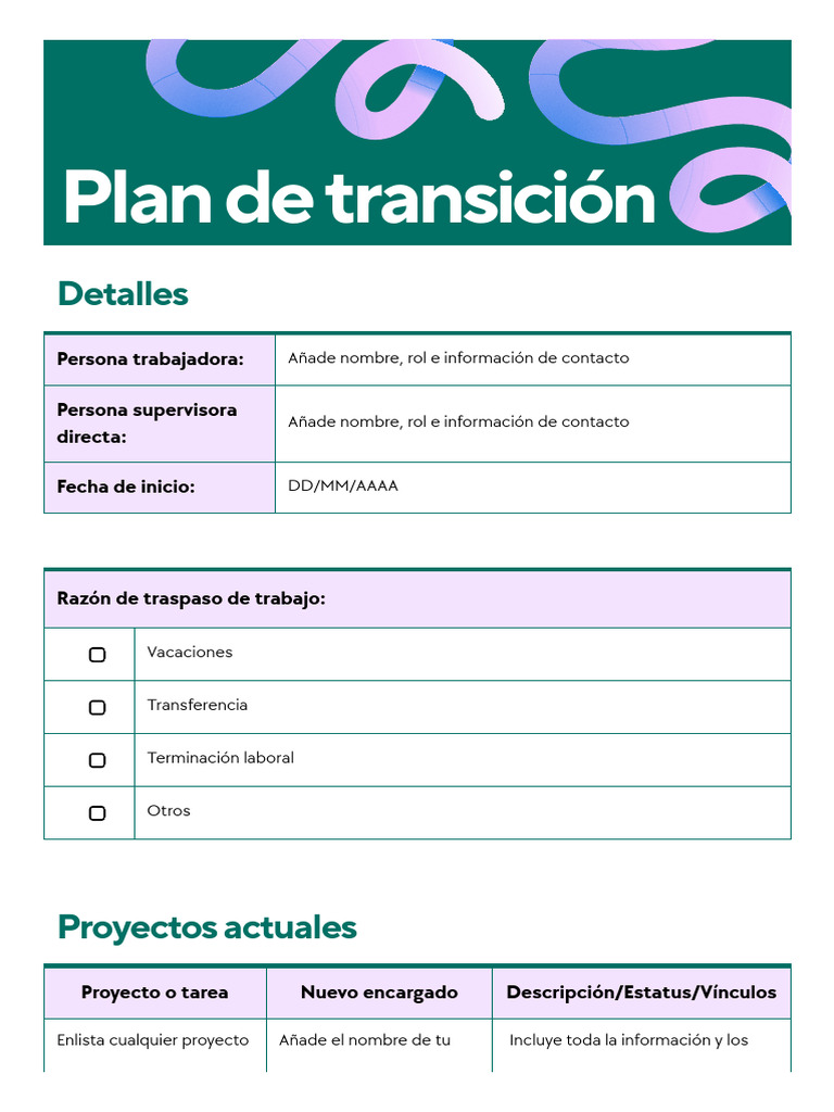 Profesional Plan de Transición | PDF