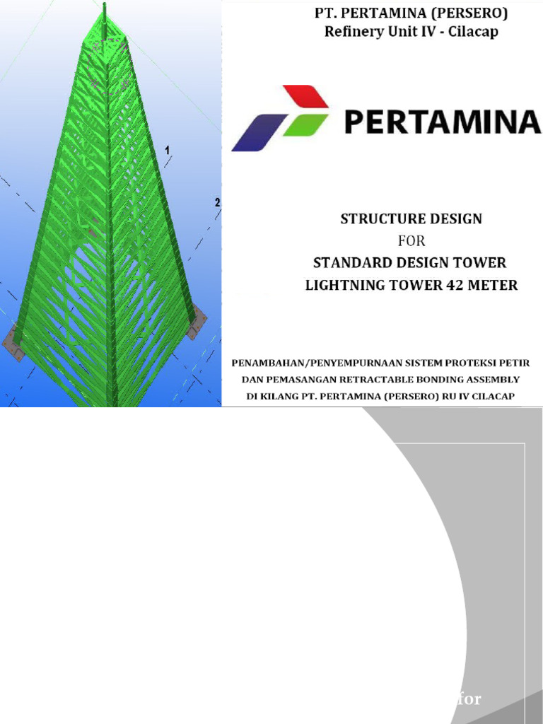 Presentasi Tower Pertamina | PDF | Structural Load | Strength Of Materials