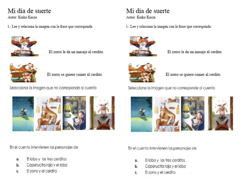 Actividades de "Mi Día de Suerte" | PDF