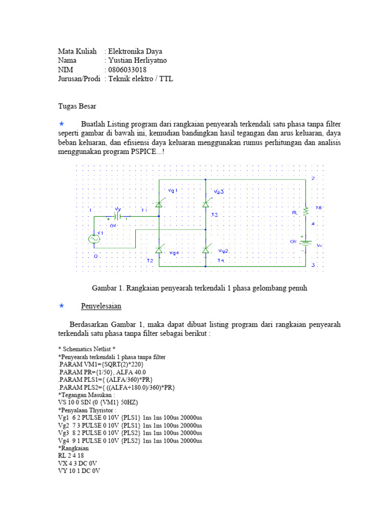 Elda - Penyearah Gelombang Penuh | PDF | Metode & Bahan Ajar | Sains & Matematika