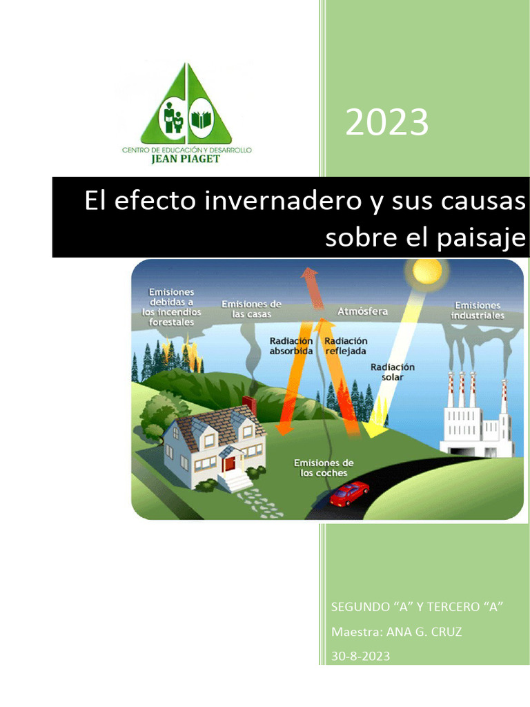 Proyecto Efecto Invernadadero Y Sus Causas Sobre El Paisaje Pdf