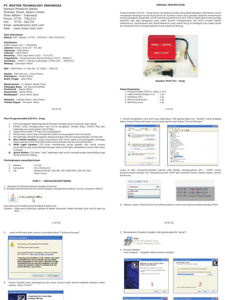 Pro Drag Manual Instruction Rev00 | PDF