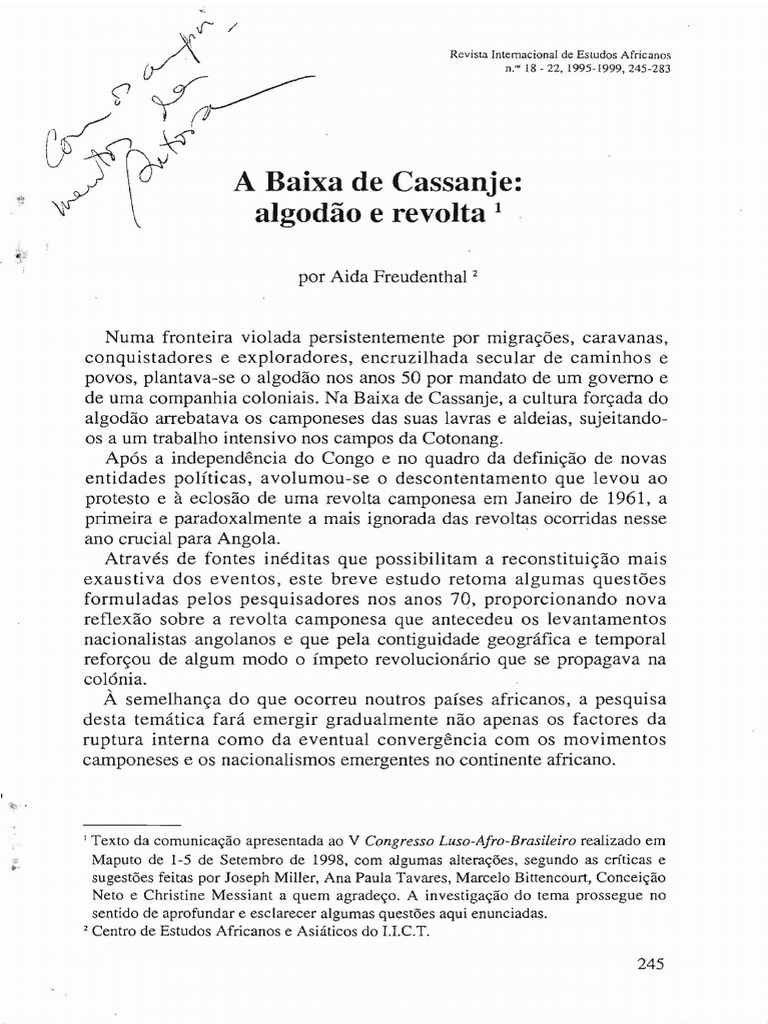 Freudenthal Revistainternacionalestudosafricanos 1995-99 - Revolta Na ...
