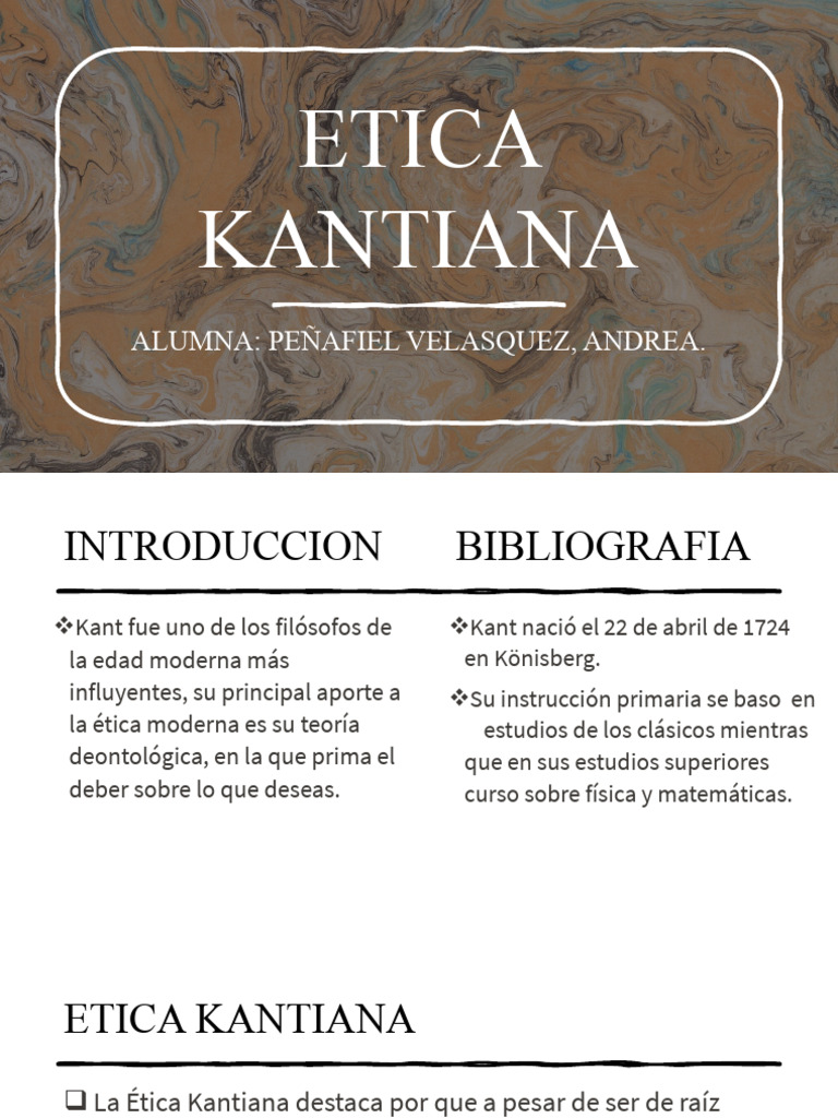 Etica Kantiana | PDF | Immanuel Kant | Moralidad