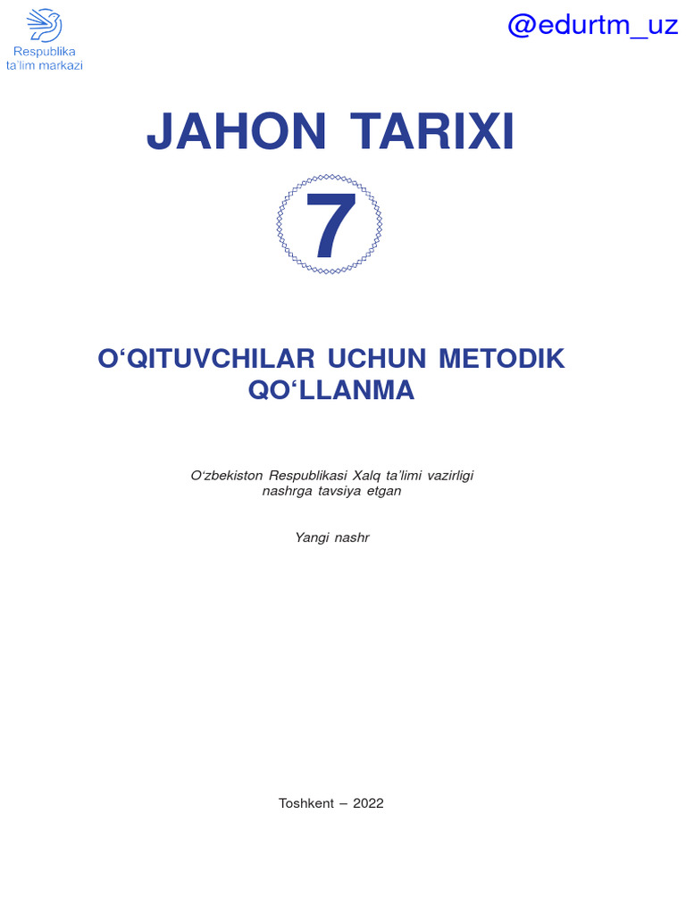 Jahon Tarixi Metod 7 Uz | PDF