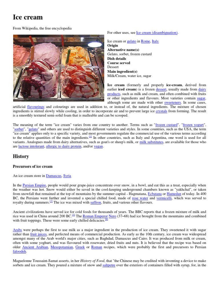 Ice Cream | PDF | Ice Cream | Desserts
