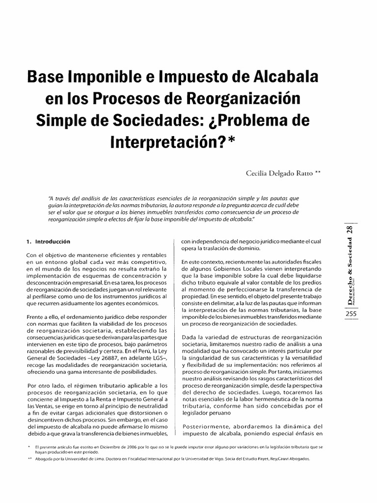 Base Imponible e Impuesto A Alcabala... | PDF | Finanzas y dinero