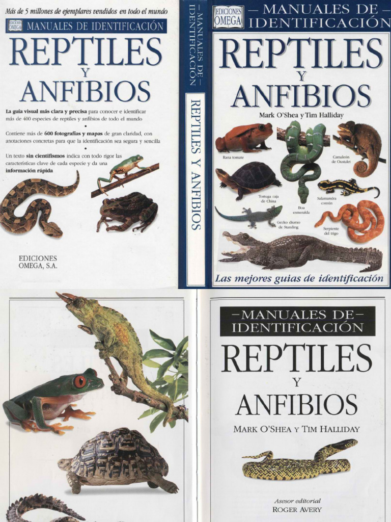 Reptiles y Anfibios, Manuales de Identificación - Mark O'Shea, Tim ...