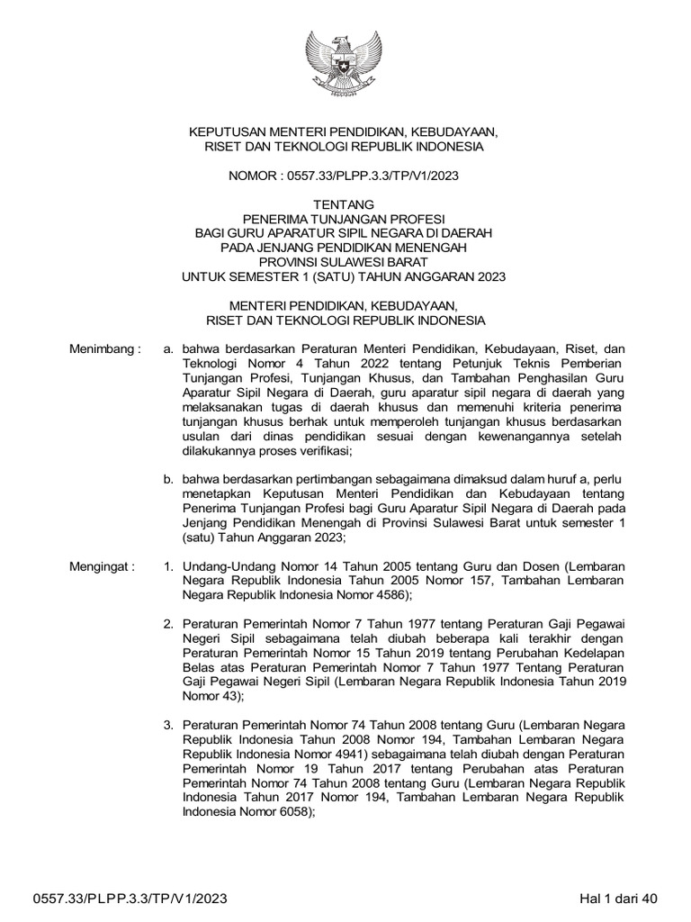 SK-TP-DAU-0557.33 - PLPP.3.3 - TP - V1 - 2023-171 Org | PDF