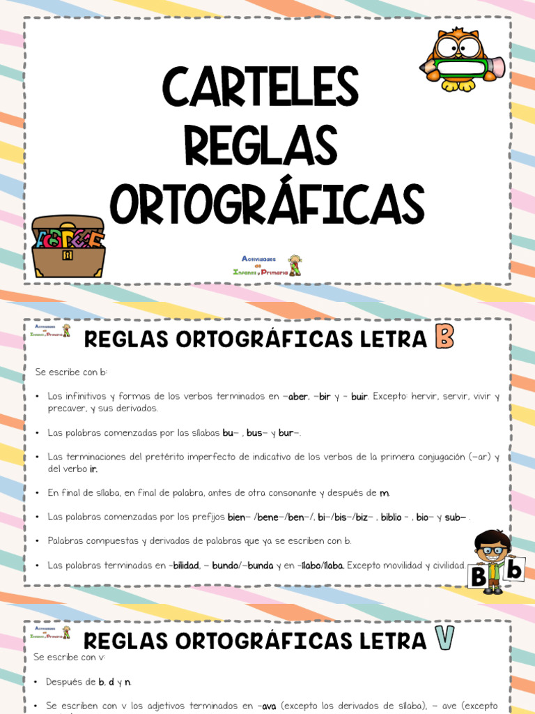 Carteles Reglas Ortograficas | PDF | Ortografía | Derechos de autor