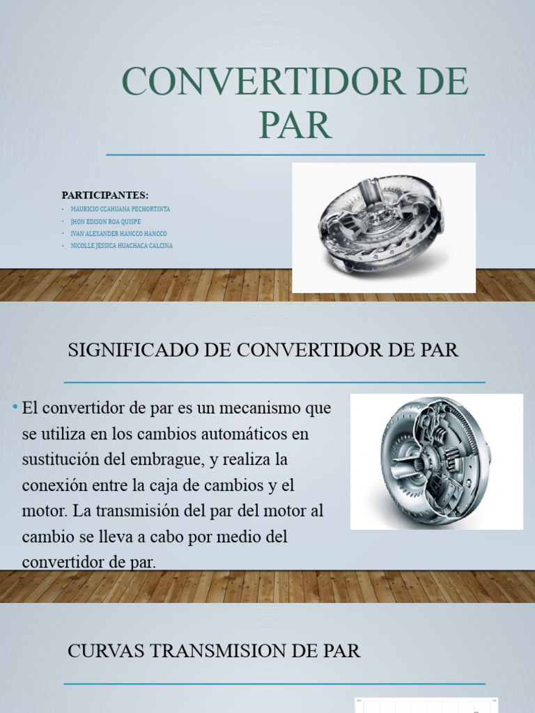 Significado y Funcionamiento del Convertidor de Par | PDF | Embrague ...