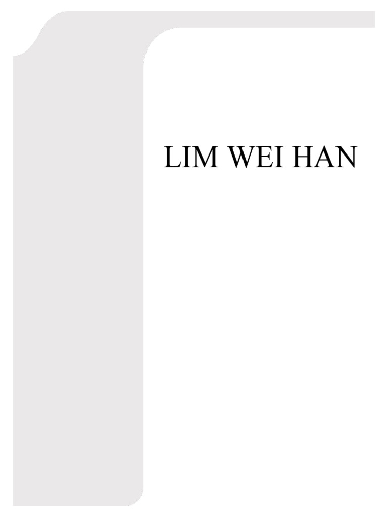 Lim Wei Han RESUME | PDF | Malaysia